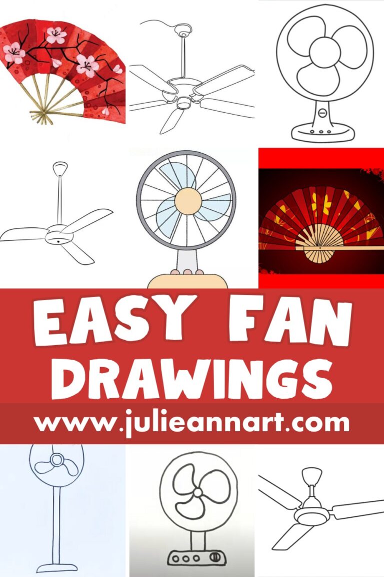 10 Easy Fan Drawings With Step by Step Guides - Julie Ann Art