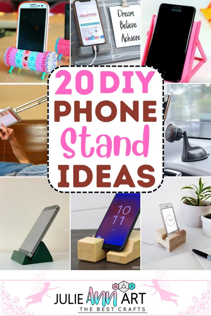 20 DIY Phone Stand Ideas To Hold Your Tablet - Julie Ann Art