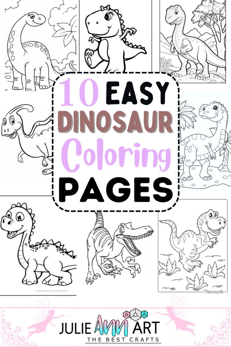 10 Easy Dinosaur Coloring Pages Fun for Little Paleontologists!