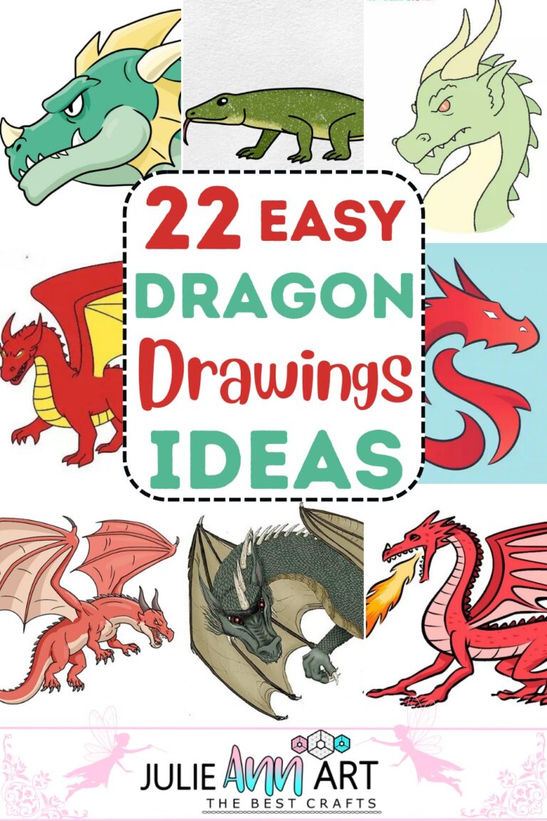 12 Easy Dragon Drawing Ideas For Throwing Heat Out - Julie Ann Art