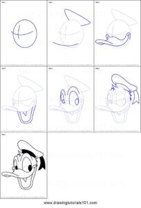 28 Easy Donald Duck Drawings - Julie Ann Art