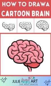12 Easy Brain Drawings With Step by Step Guides - Julie Ann Art