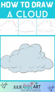 27 Cloud Drawing Ideas In Any Shape - Cute Cloud Drawings - Julie Ann Art
