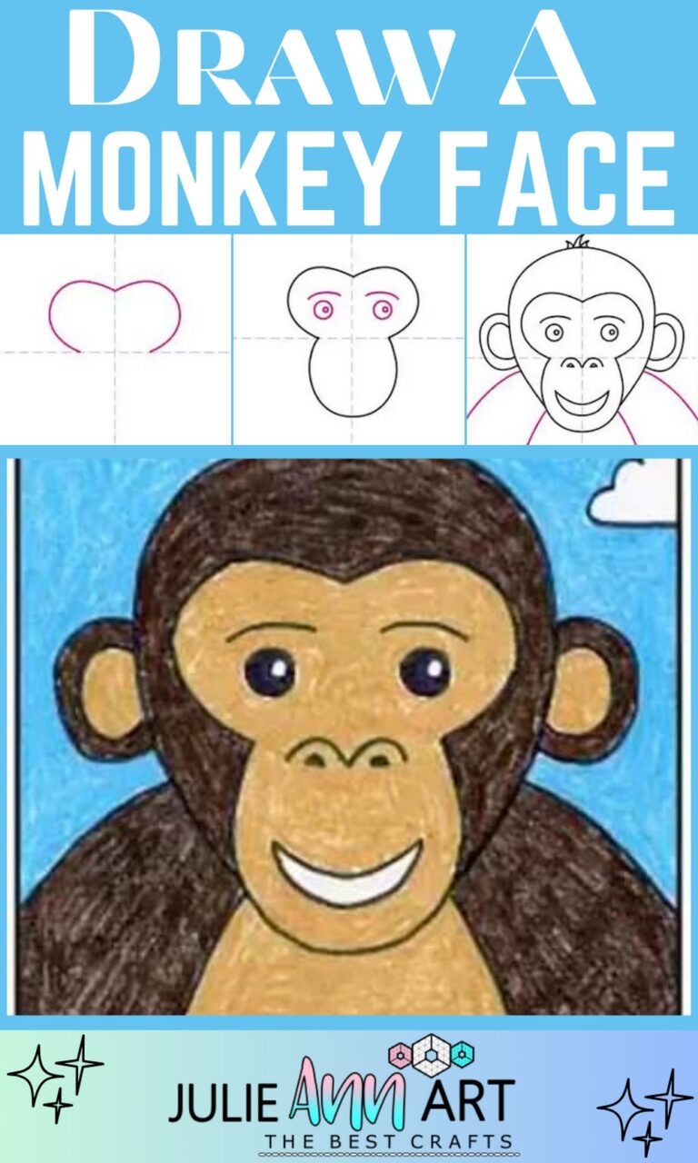 29 Easy Monkey Drawing Ideas - How To Draw Monkey - Julie Ann Art