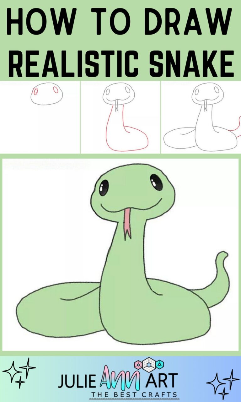 26 Easy Snake Drawing Ideas For Reptile Lovers - Julie Ann Art