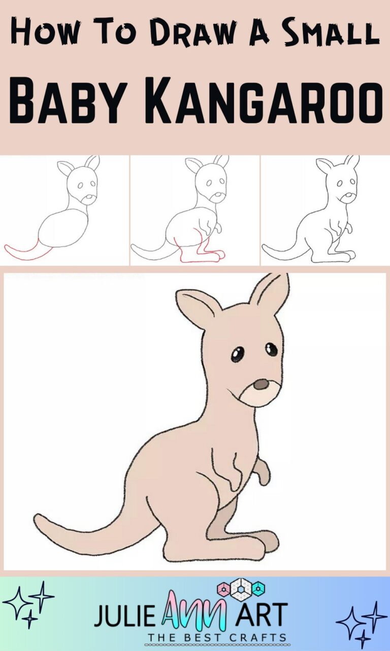27 Easy Kangaroo Drawing Ideas - How To Draw Kangaroo - Julie Ann Art