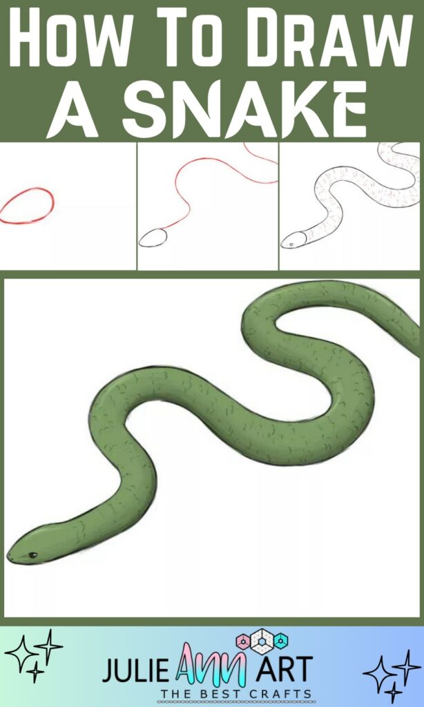 26 Easy Snake Drawing Ideas For Reptile Lovers - Julie Ann Art