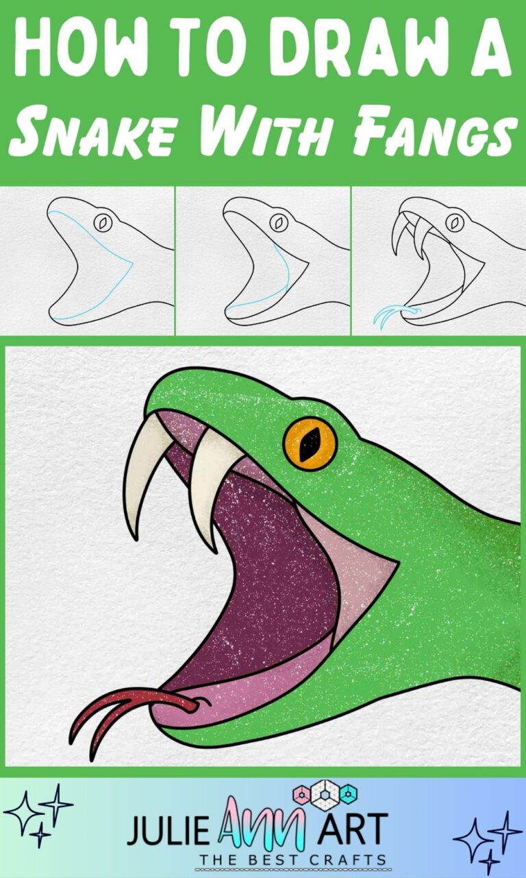 26 Easy Snake Drawing Ideas For Reptile Lovers - Julie Ann Art