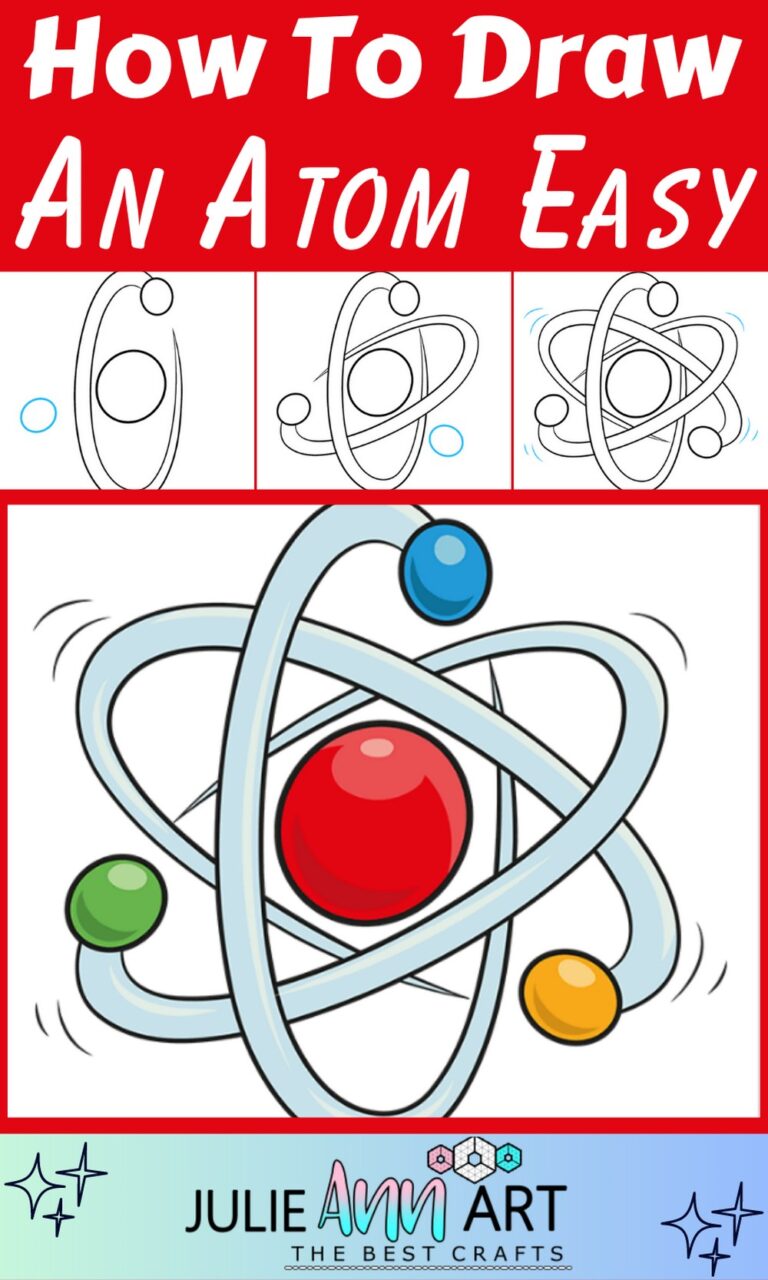 7 Easy Atom Drawing Ideas With Step By Step Guides