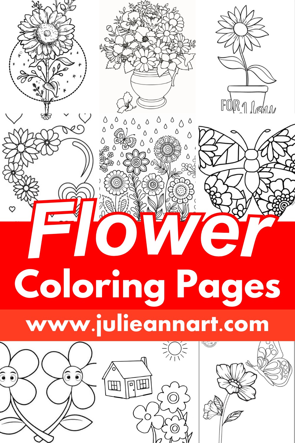 Printable Flower Coloring Pages - 100% Free For Kids and Adults
