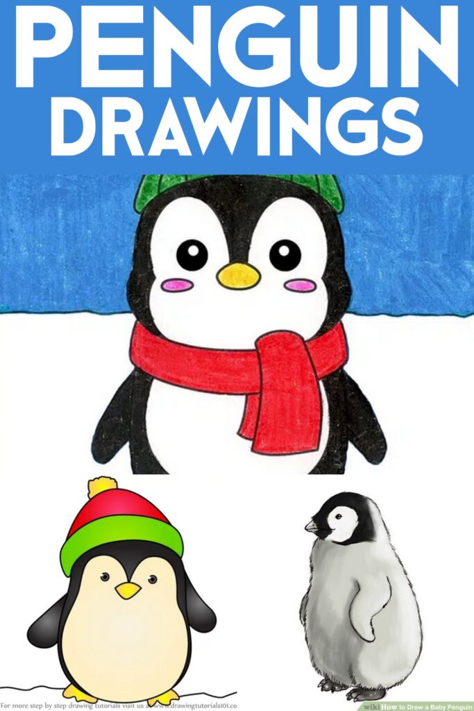 16 Simple Penguin Drawing Ideas With Step by Step Guides - Julie Ann Art