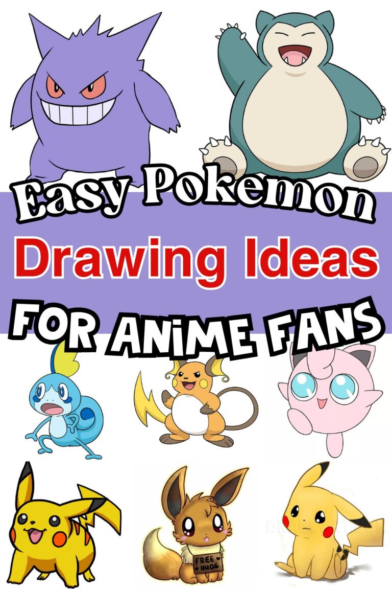 20 Easy Pokemon Drawing Ideas For Anime Fans - Julie Ann Art