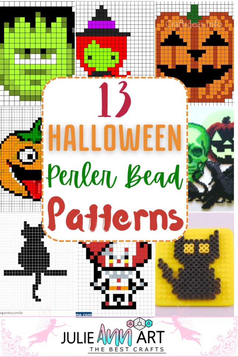13 Halloween Perler Bead Patterns For Spooky Season - Julie Ann Art
