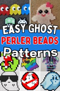 17 Easy Ghost Perler Beads Patterns For Halloween Season - Julie Ann Art