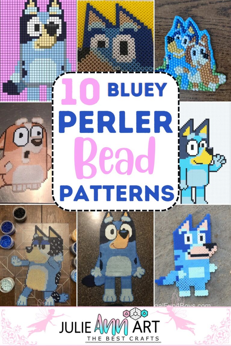 10 Bluey Perler Bead Patterns For Heeler Puppy Fans - Julie Ann Art