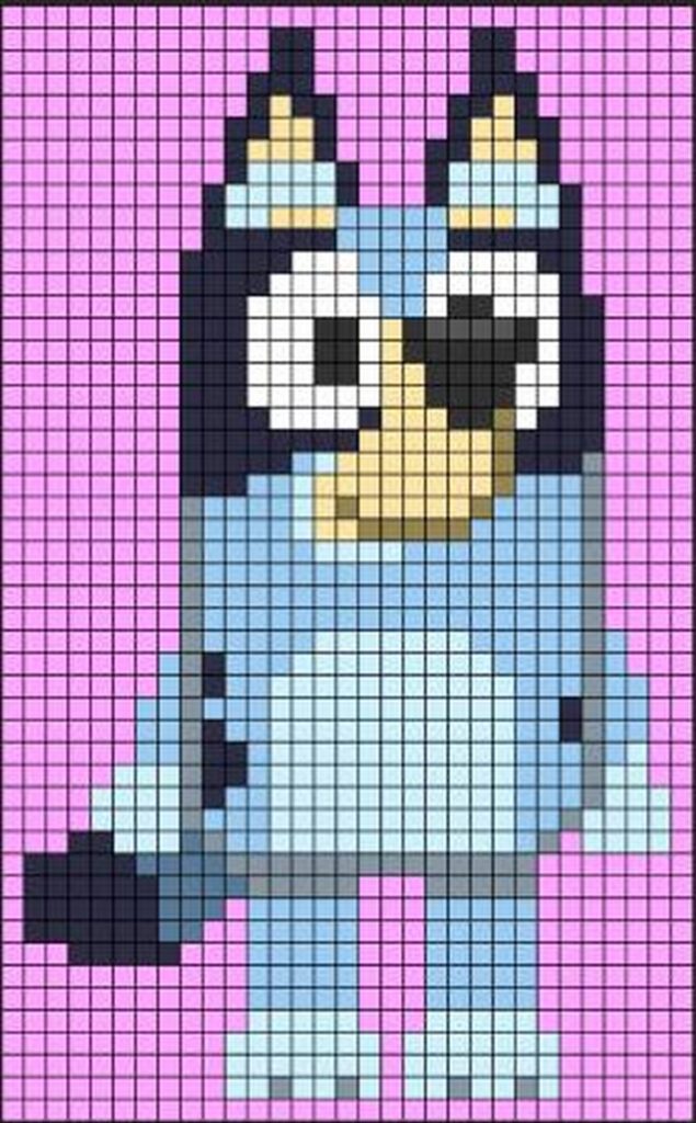 10 Bluey Perler Bead Patterns For Heeler Puppy Fans - Julie Ann Art