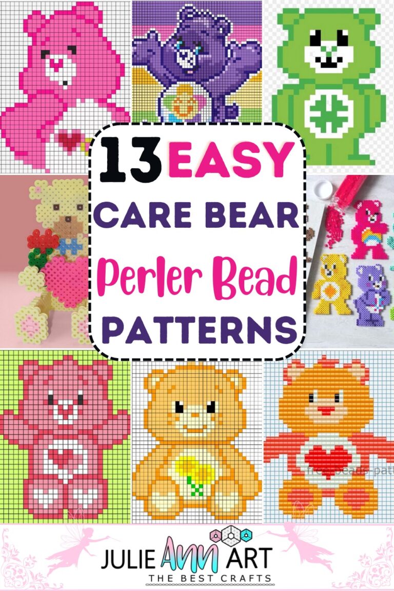 13 Easy Care Bear Perler Beads Patterns - Julie Ann Art