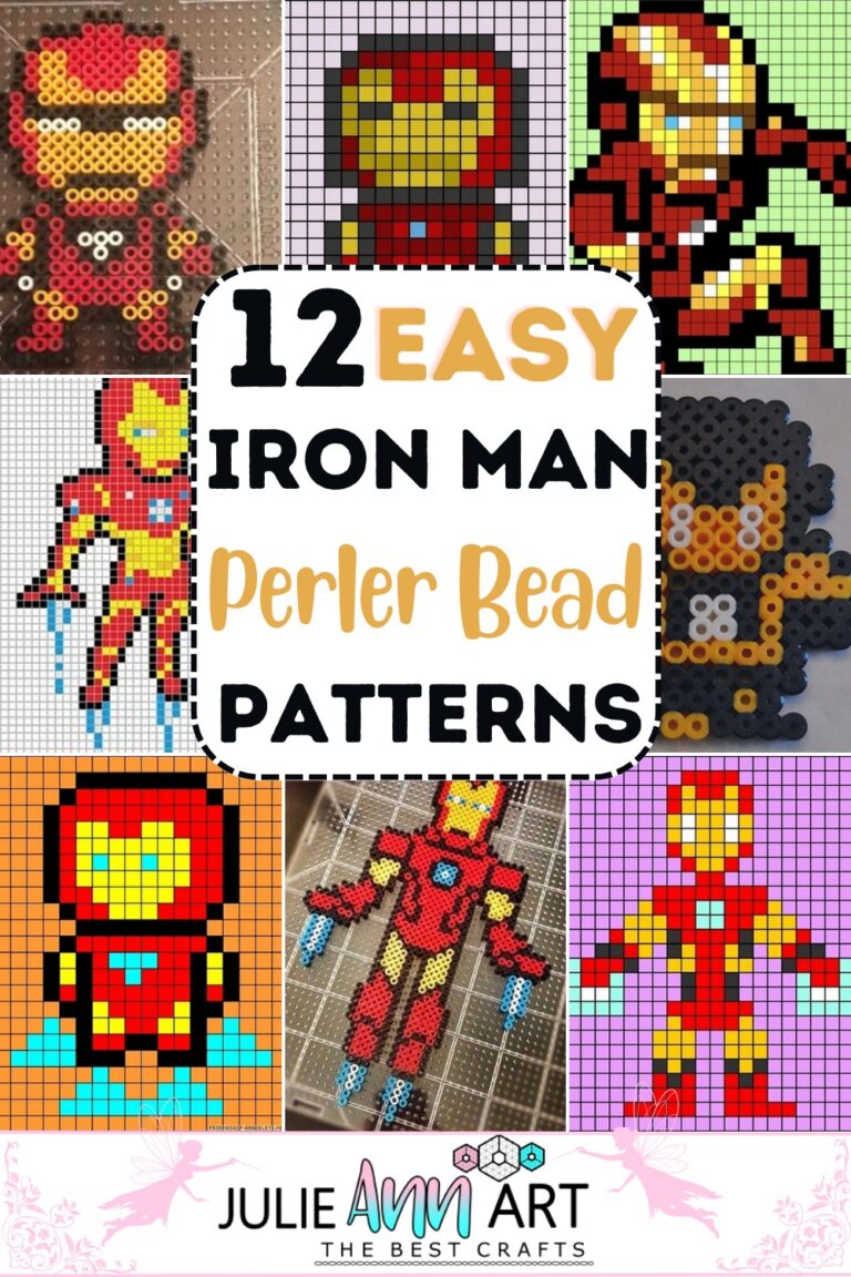 12 Easy Iron Man Perler Beads Patterns - Julie Ann Art