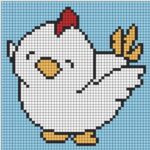 11 Easy Chicken Perler Beads Patterns For Kids - Julie Ann Art