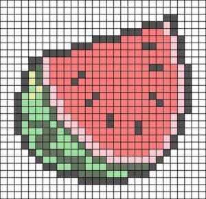 10 Easy Watermelon Perler Beads Patterns For Beginners - Julie Ann Art