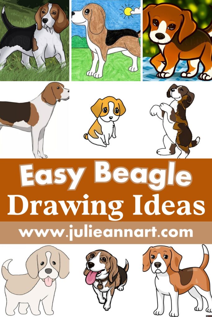 15 Easy Beagle Drawing Ideas For Kids To Draw - Julie Ann Art