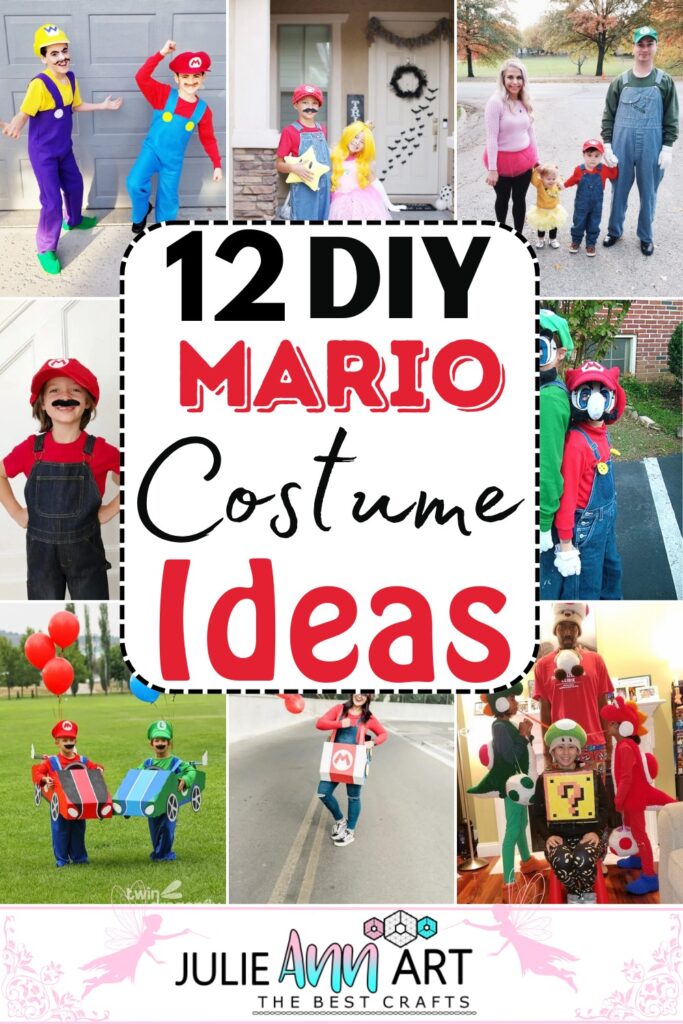 12 DIY Mario Costume Ideas For Kids And Adults - Julie Ann Art