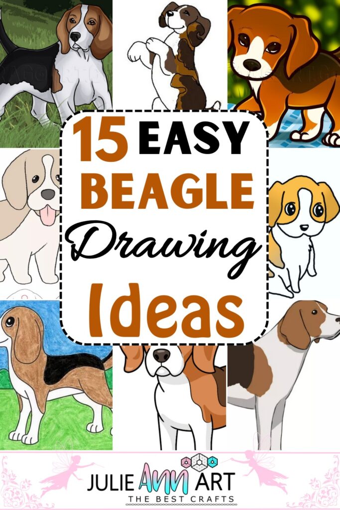 15 Easy Beagle Drawing Ideas For Kids To Draw - Julie Ann Art