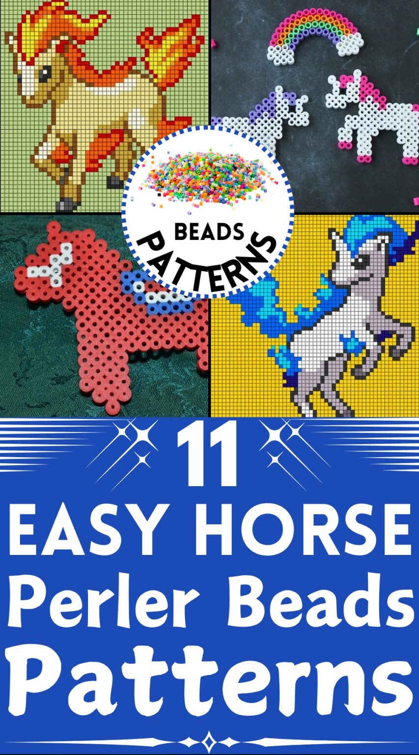 11 Easy Horse Perler Bead Patterns For Kids - Julie Ann Art
