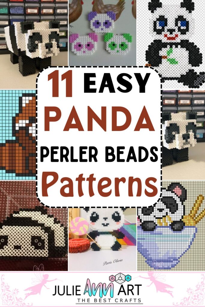 11 Easy Panda Perler Beads Patterns For Cute Artworks - Julie Ann Art