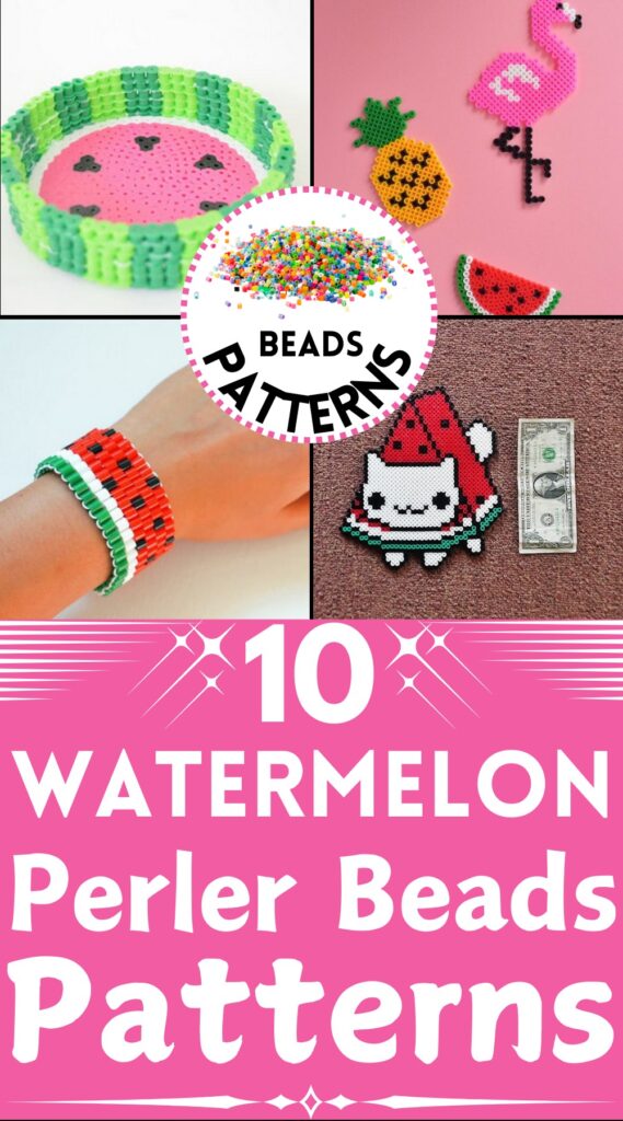 10 Easy Watermelon Perler Beads Patterns For Beginners - Julie Ann Art