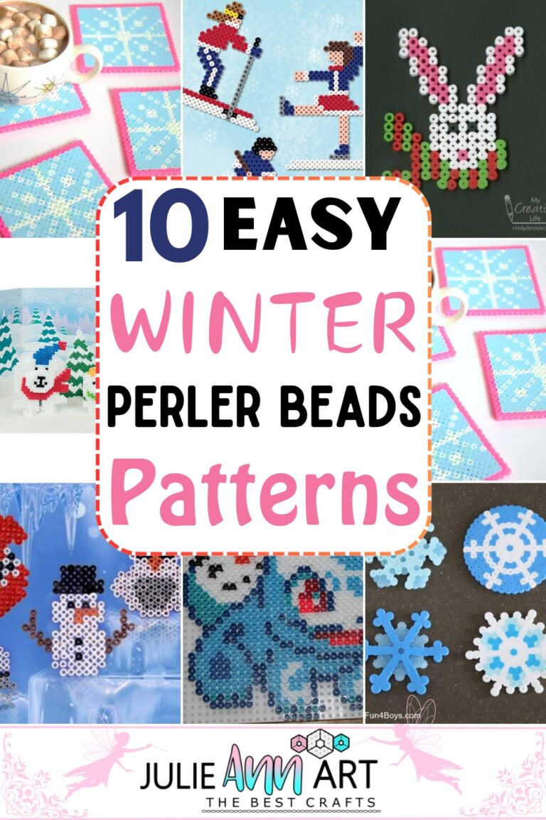 10 Easy Winter Perler Bead Patterns - Julie Ann Art