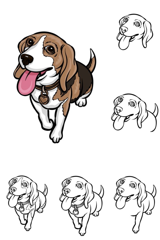 15 Easy Beagle Drawing Ideas For Kids To Draw - Julie Ann Art