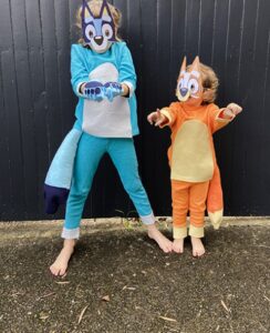 7 Easy DIY Bluey Costume Ideas For Kids And Adults - Julie Ann Art