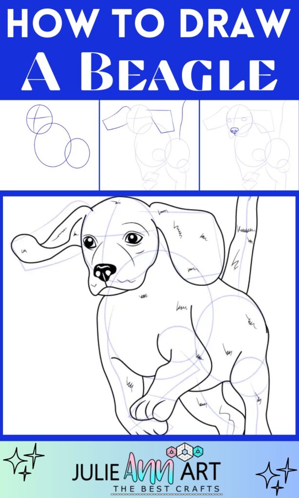 15 Easy Beagle Drawing Ideas For Kids To Draw - Julie Ann Art