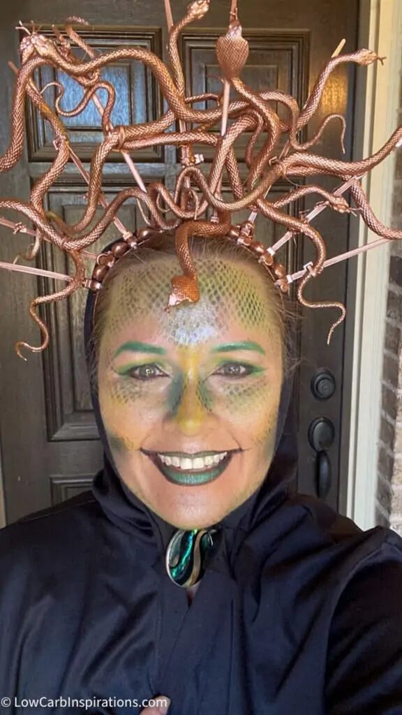 12 DIY Medusa Costume Ideas To Be A Snake Head Queen - Julie Ann Art