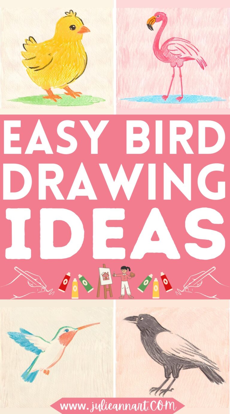 10 Bird Drawing Ideas For Kids - Julie Ann Art