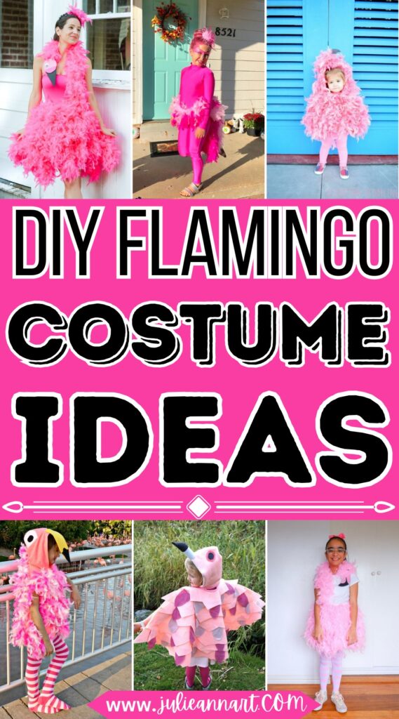 16 DIY Flamingo Costume Ideas To Step On One Leg - Julie Ann Art