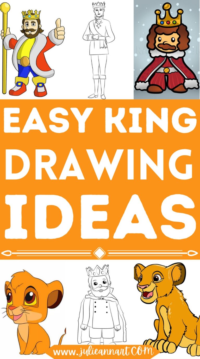 10 Easy King Drawing Ideas For Kids - Julie Ann Art