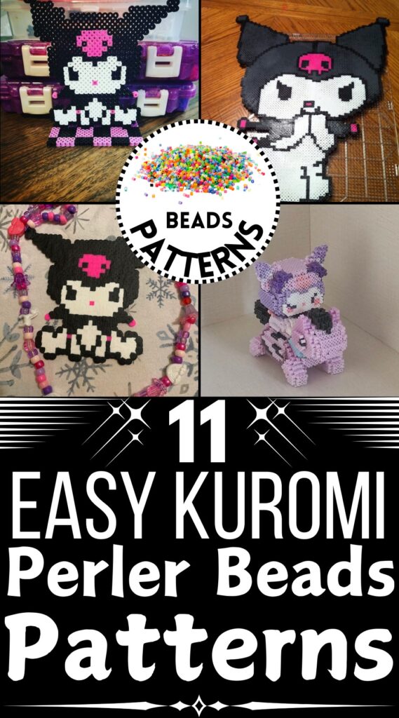 8 Easy Kuromi Perler Beads Patterns - Julie Ann Art