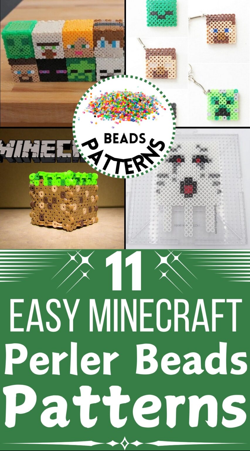 11 Easy Minecraft Perler Bead Patterns For Animated Fans - Julie Ann Art