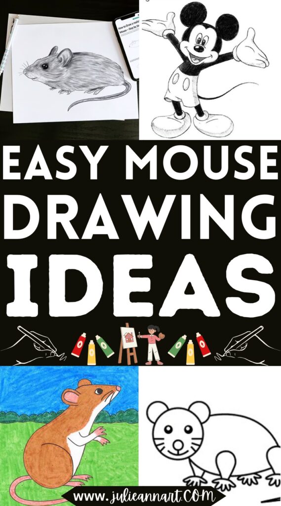 11 Easy Mouse Drawing Ideas To Make Beautiful Artworks - Julie Ann Art