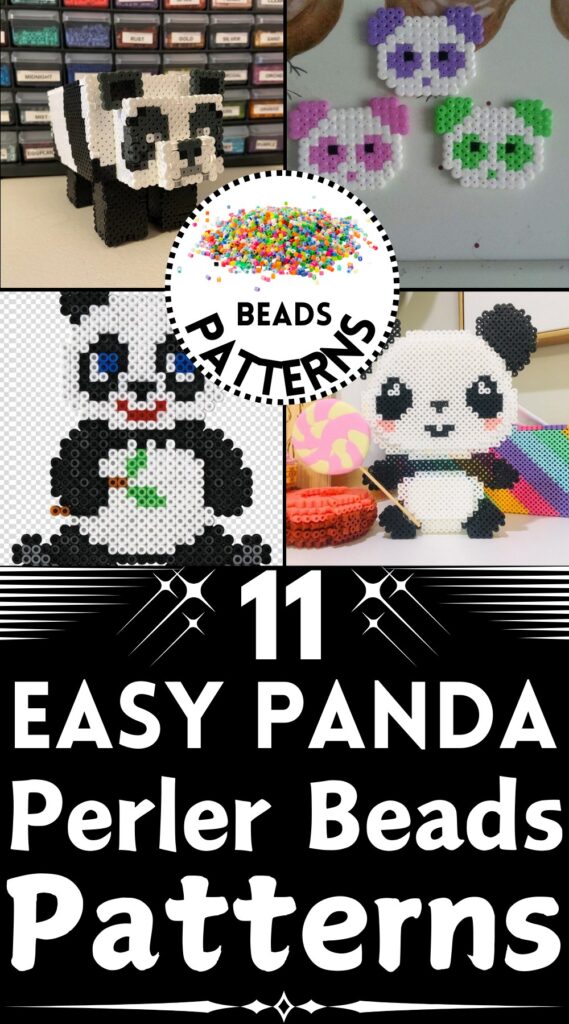 11 Easy Panda Perler Beads Patterns For Cute Artworks - Julie Ann Art