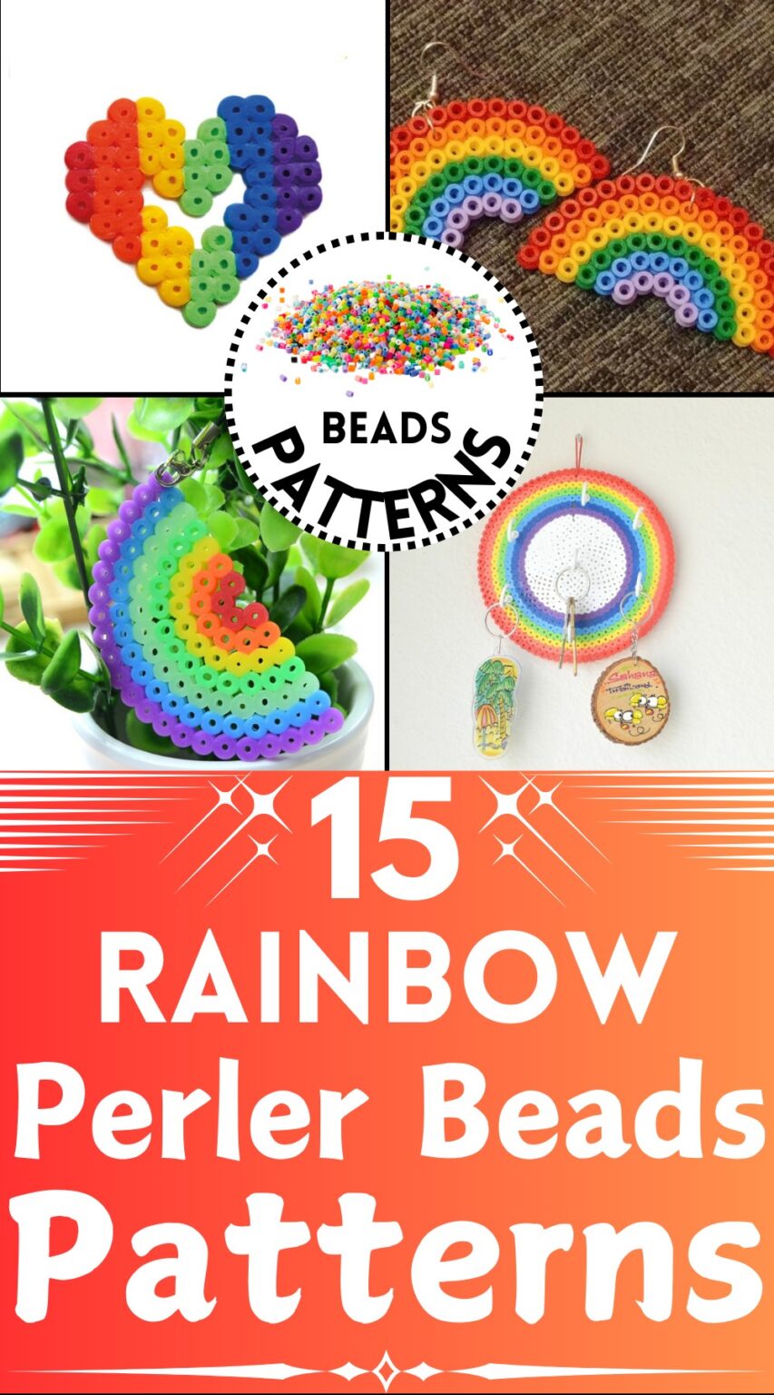 15 Easy Rainbow Perler Beads Patterns For Color Lovers - Julie Ann Art