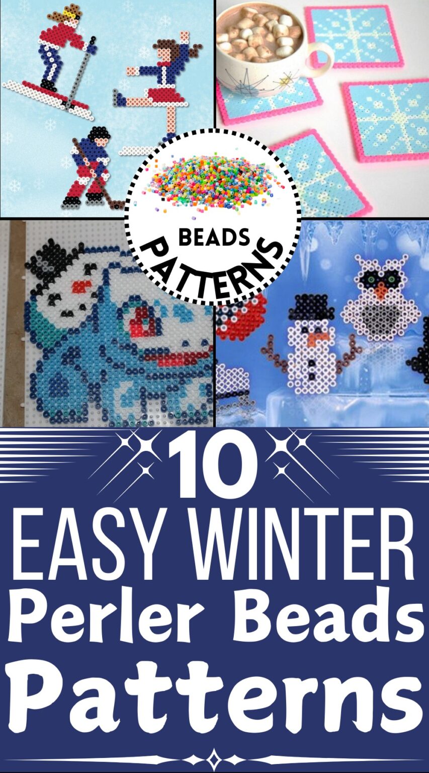 10 Easy Winter Perler Bead Patterns - Julie Ann Art
