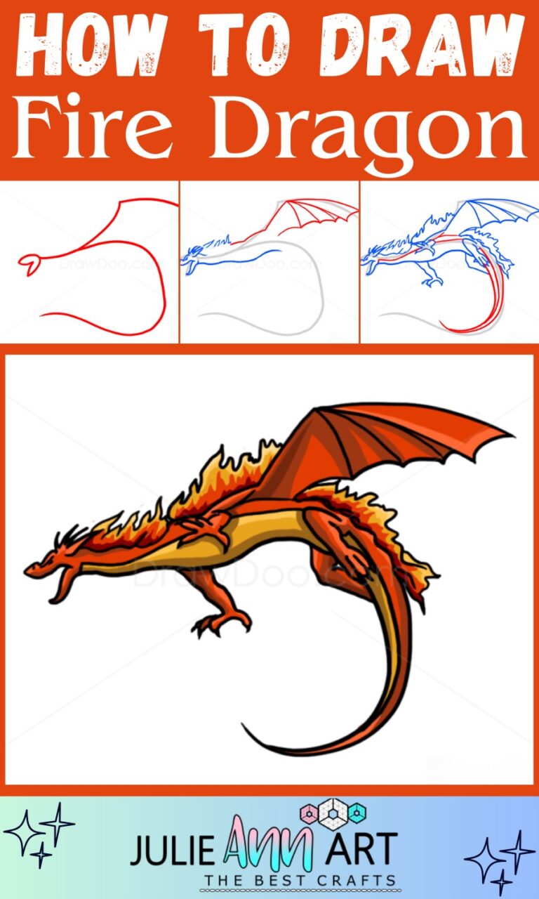 12 Easy Dragon Drawing Ideas For Throwing Heat Out - Julie Ann Art