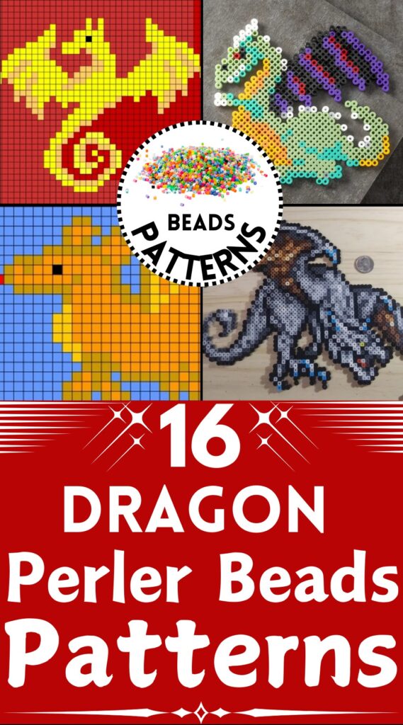 16 Dragon Perler Beads Patterns For Kids - Julie Ann Art