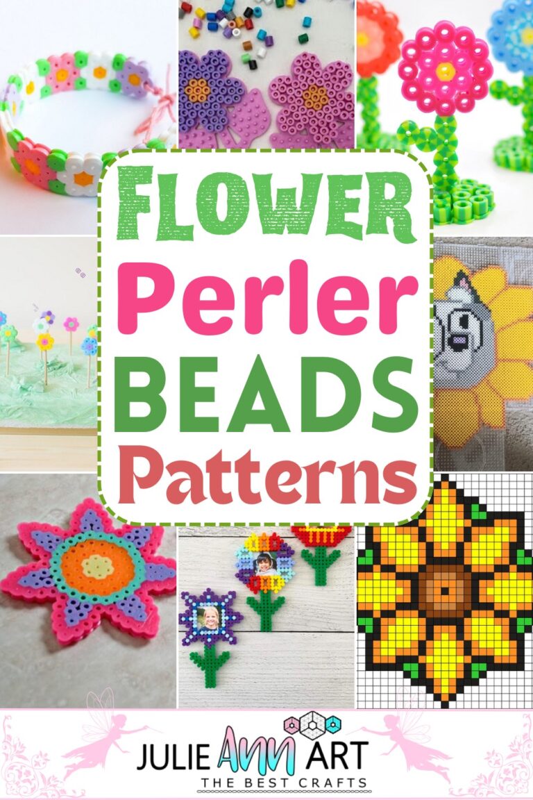 11 Easy Flower Perler Beads Patterns - Julie Ann Art
