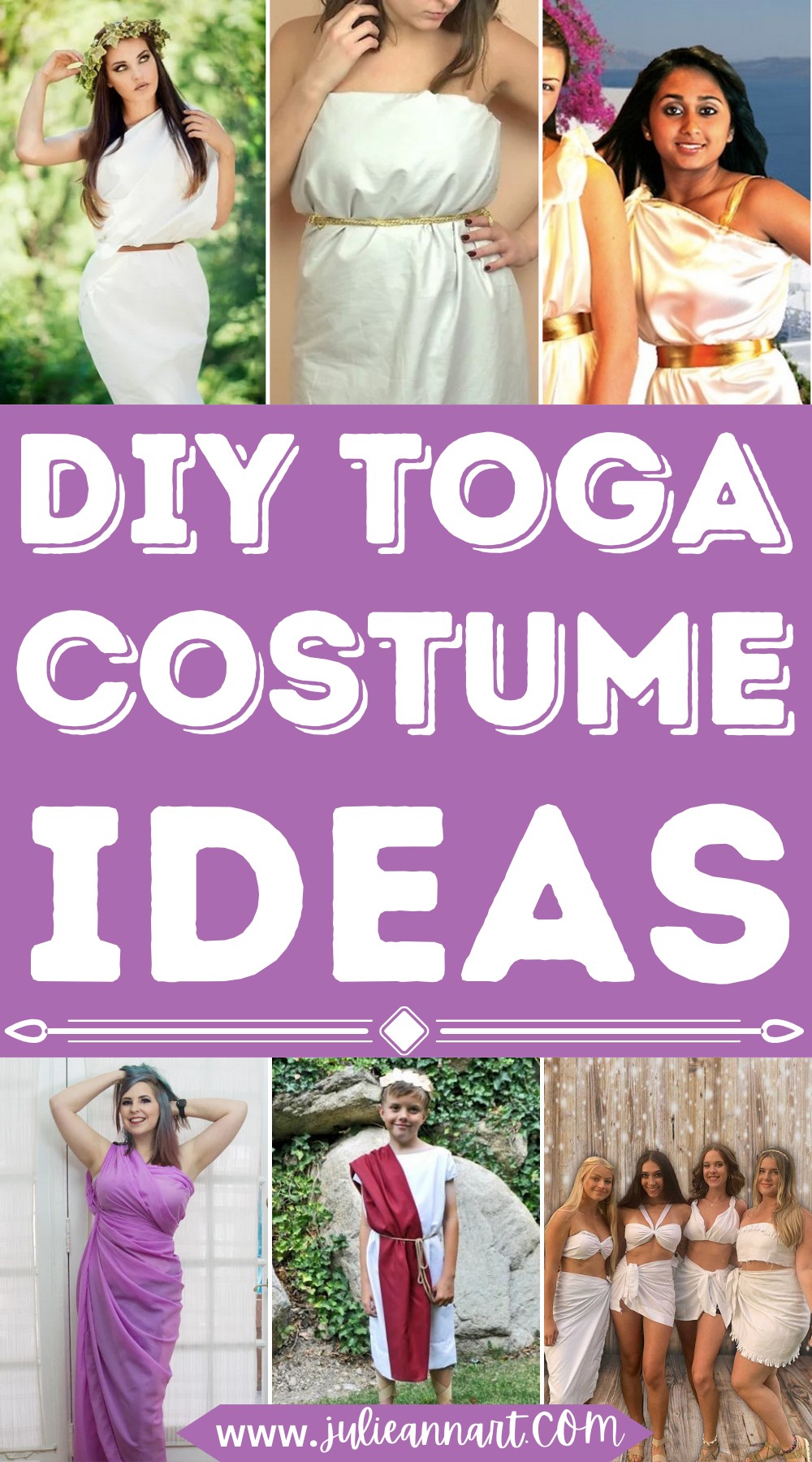 12 DIY Toga Costume Ideas For Women - Julie Ann Art