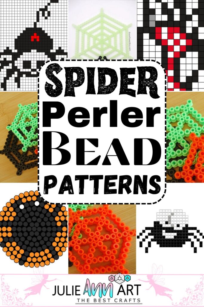 6 Spider Perler Beads Patterns For Halloween Season - Julie Ann Art