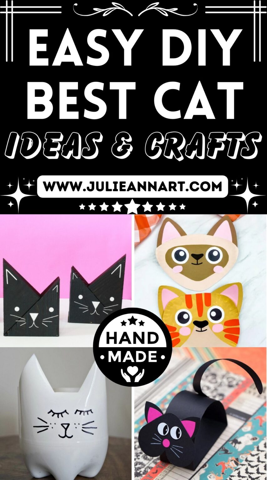 15 DIY Cat Craft Ideas Made Of Different Materials Easily Found - Julie ...